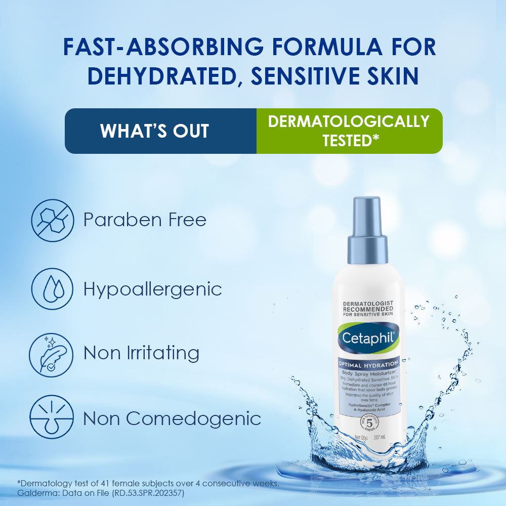Cetaphil Optimal Hydration Body Spray Moisturizer 207ml – skinhealthandyou
