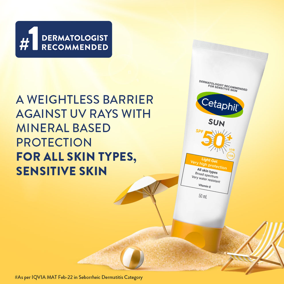 Cetaphil Sunscreen SPF 50 | Dermat recommended for Sensitive Skin ...